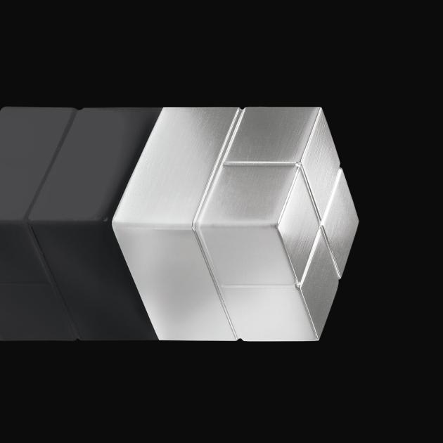 Imán SuperDym, cubo, plata, 1 unidad | SIGEL