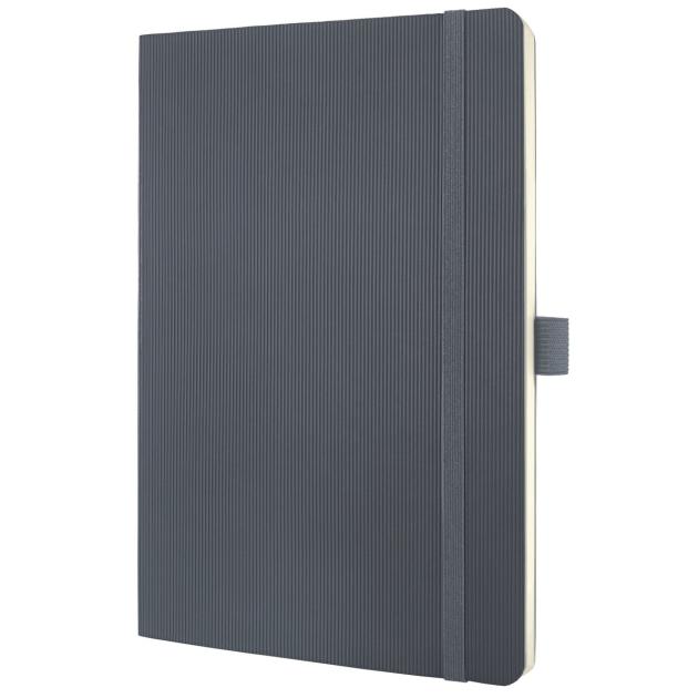Notebook Conceptum, approx. A5, lined, softcover, dark grey | SIGEL