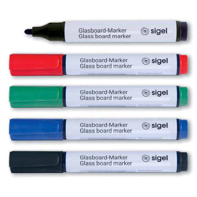 Glass Board Markers, 2-3 mm round nib