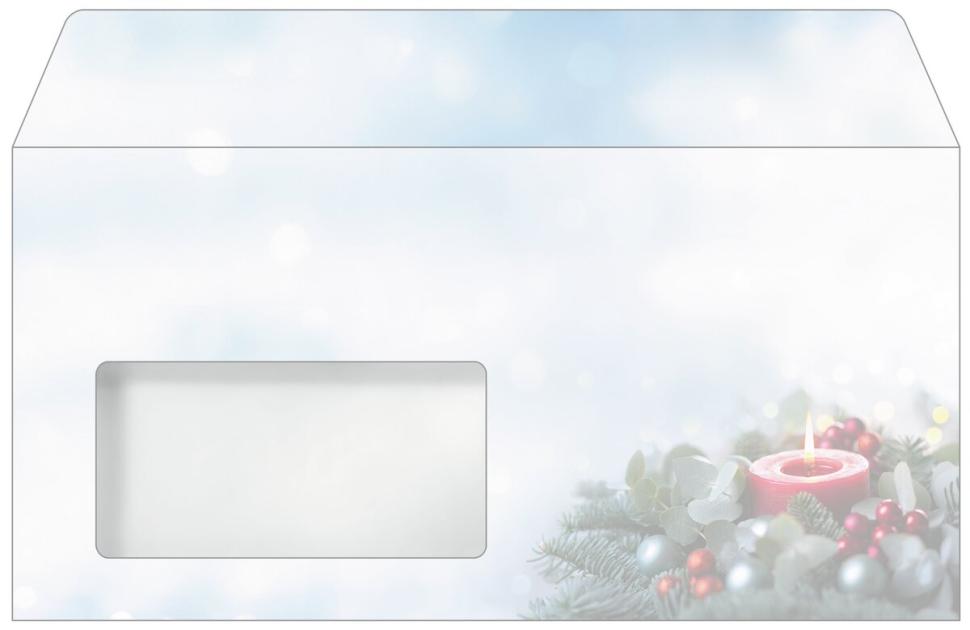 Christmas envelopes, Candlelight Cheer, DL, 50 envelopes | SIGEL