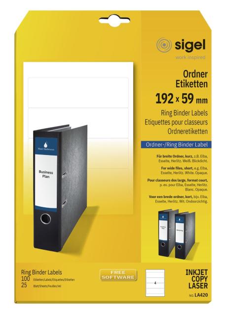 Ring binder labels | SIGEL