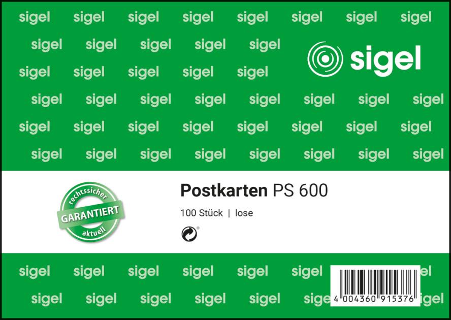 Postkarten, A6 quer, 1x 100 Blatt | SIGEL