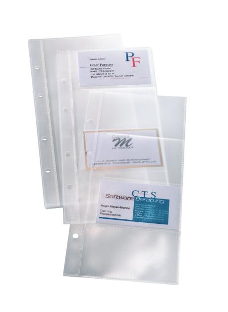 Clear pockets SIGEL for business card organisers, max. 80 business ...