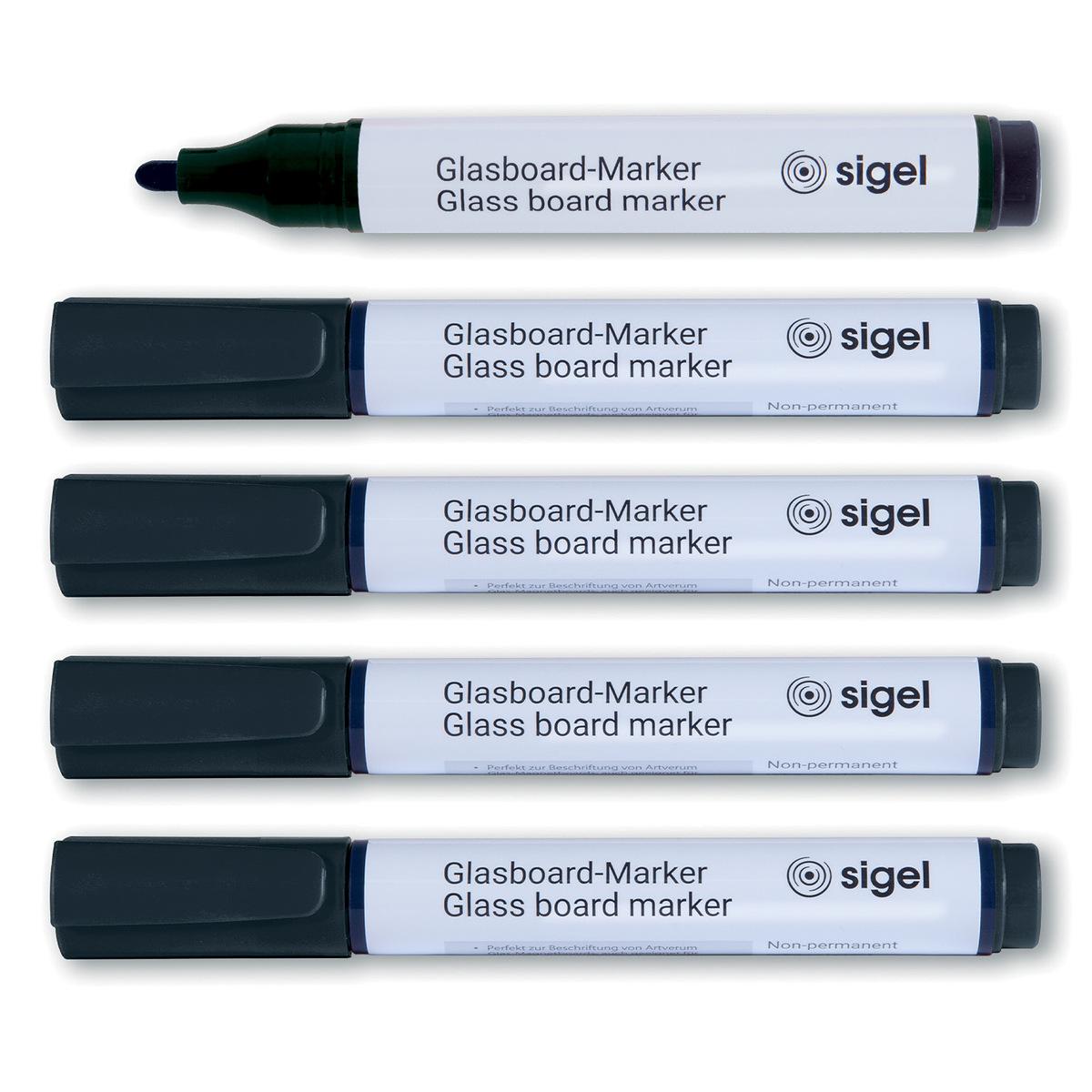 Glass Board Markers, 2-3 mm round nib | SIGEL